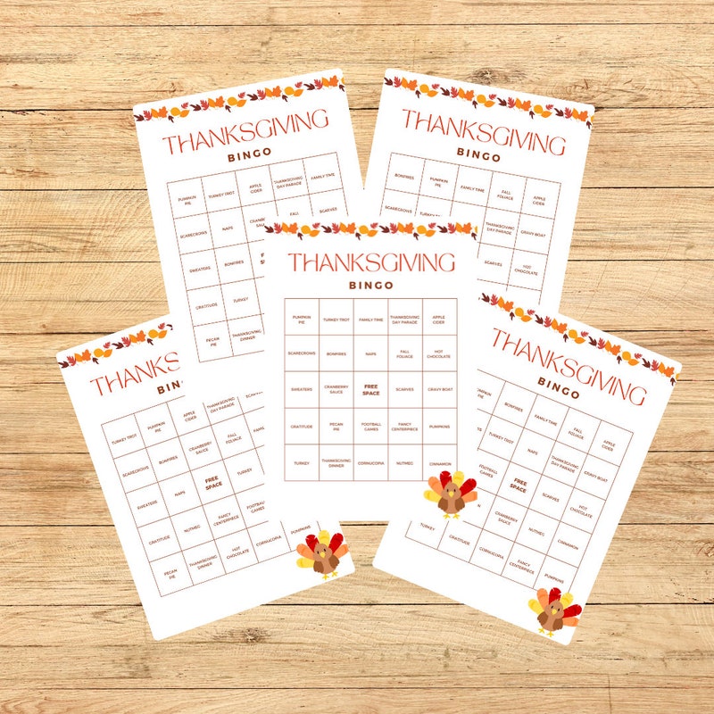 Thanksgiving Bingo - Etsy