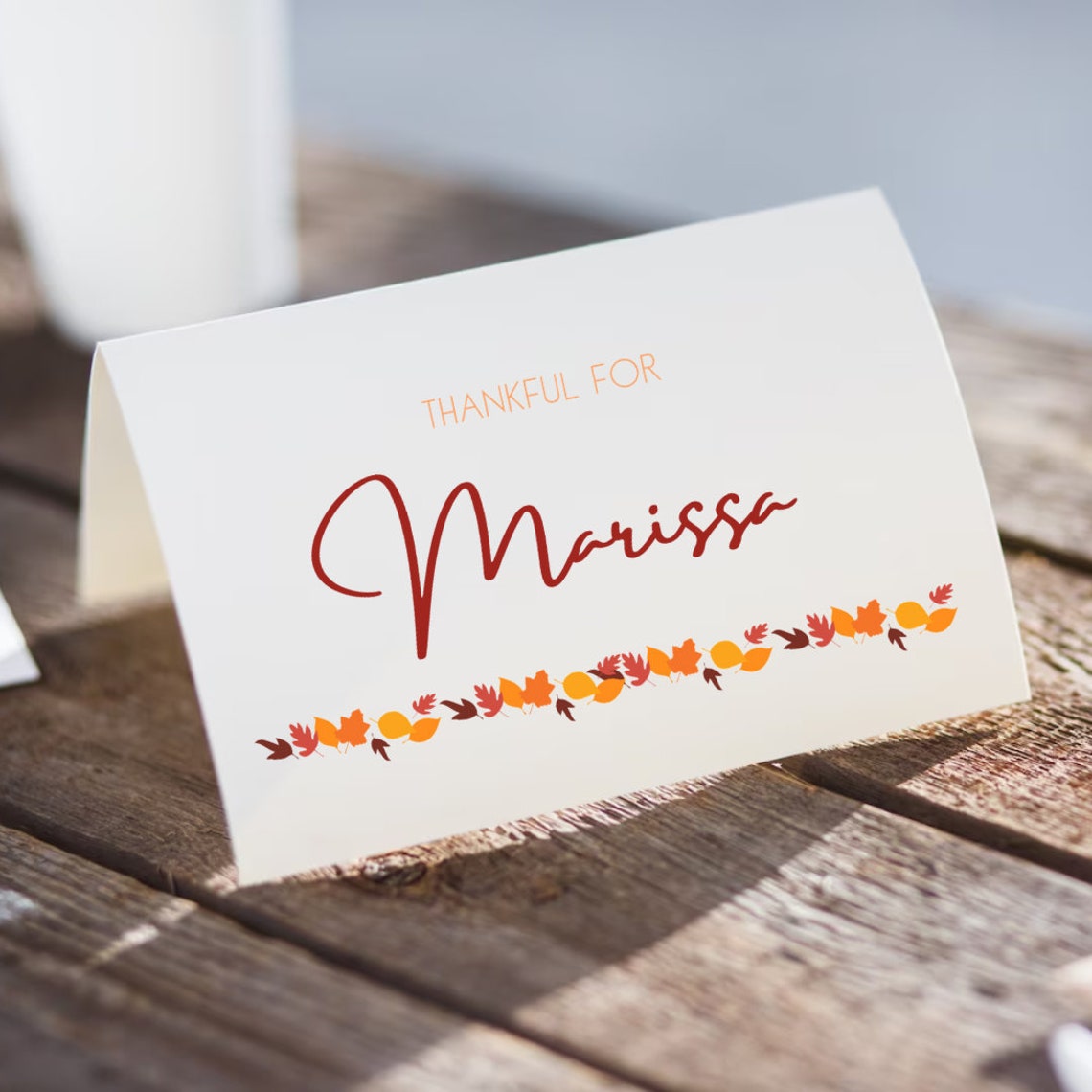 Thanksgiving Place Cards Printable Thanksgiving - Etsy