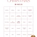 30 Christmas Bingo Cards - Printable, Family Christmas Activity ...