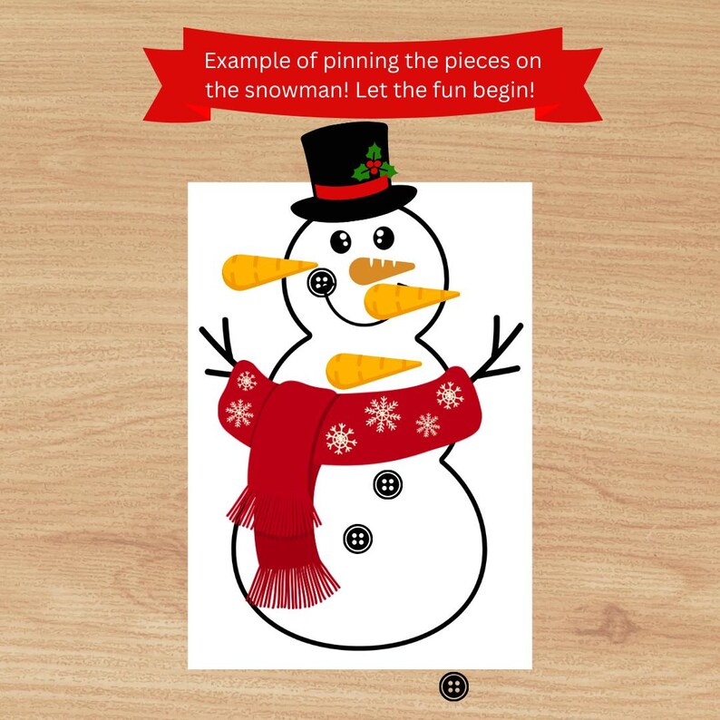 Pin the Clothes on Snowman Game: Holiday Party Activity (printable) - Etsy