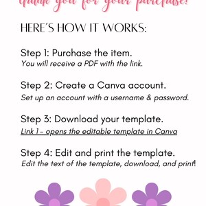 Editable Mother's Day Flower Name Tags - Printable Mother's Day Gift ...