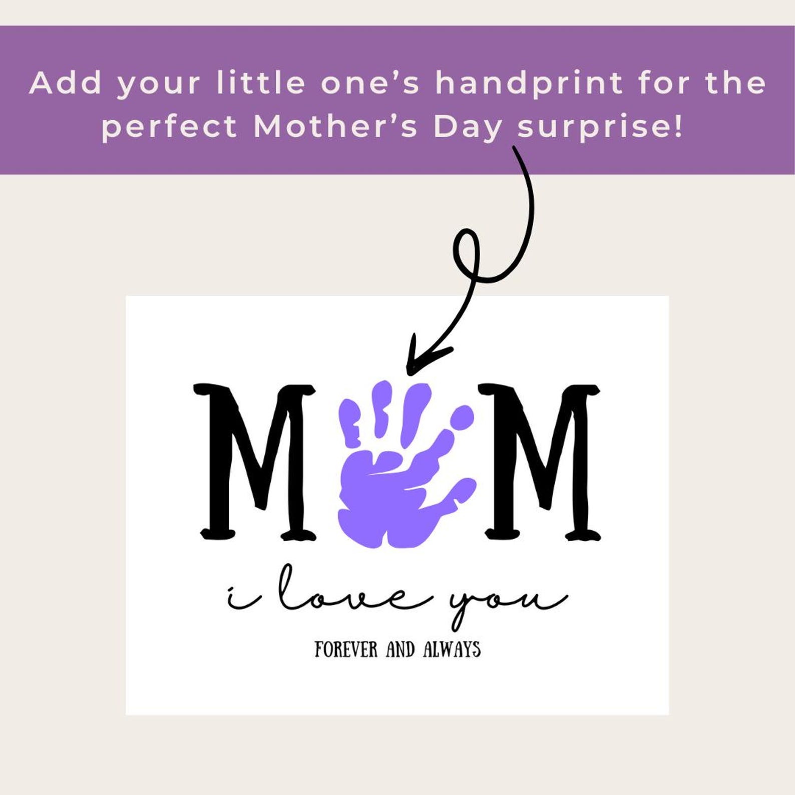 Mother's Day Handprint Craft | DIY Kids Keepsake | Printable Gift for ...