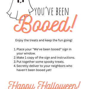 You've Been Booed Halloween Game: Printable Signs & Instructions ...