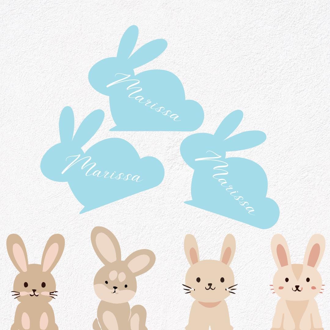 Editable Bunny Place Card Name Tags - Printable Easter Gift Tags ...