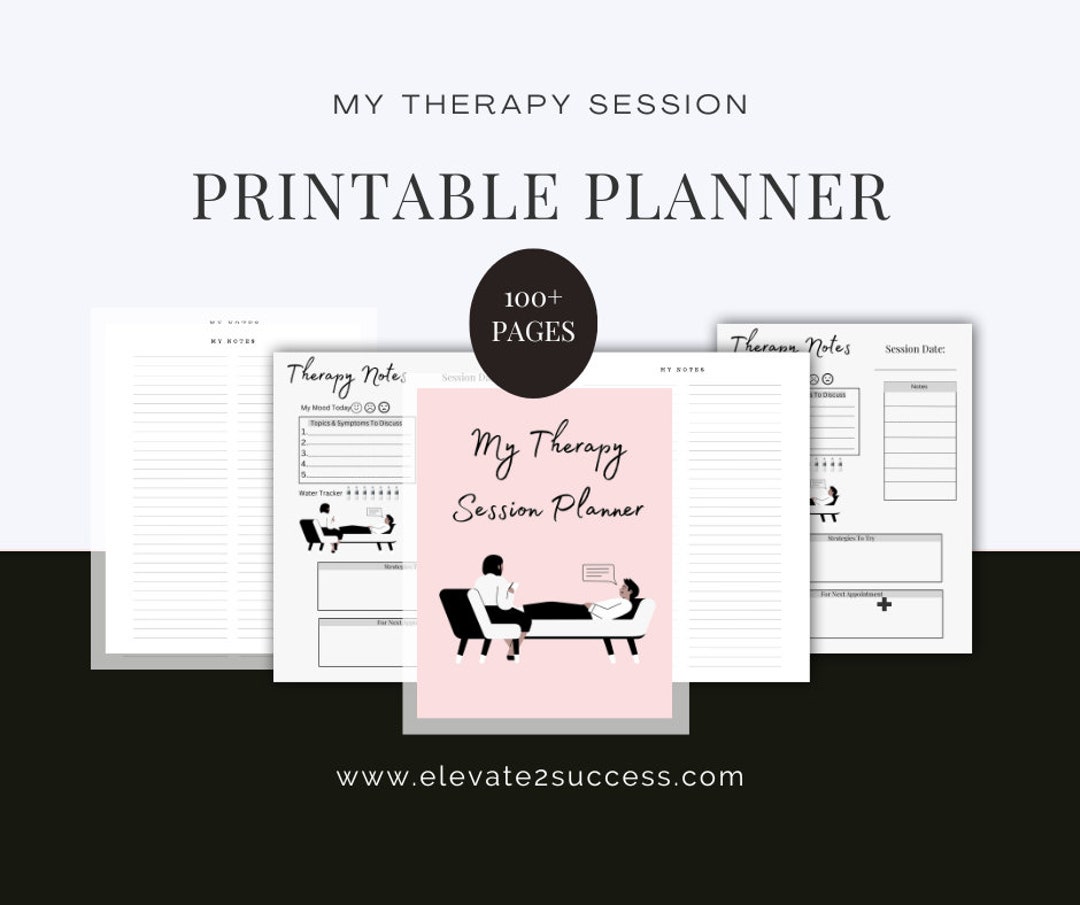 Therapy Notes Planner Printable, Therapy Journal, Mental Health ...