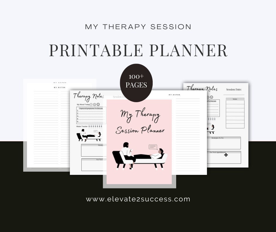 Therapy Notes Planner Printable, Therapy Journal, Mental Health ...