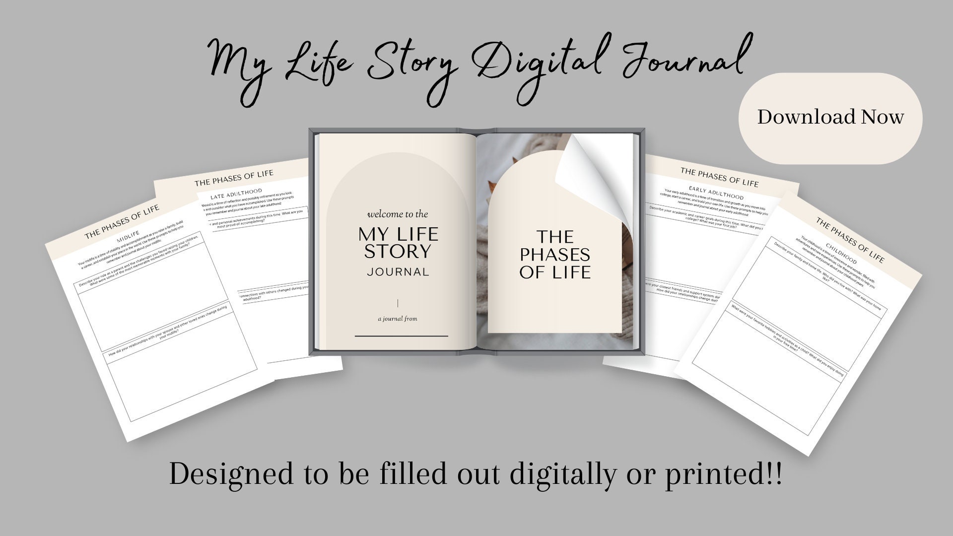 Life Story Journal, Achievement Journal, Bucket List Journal, Guided ...