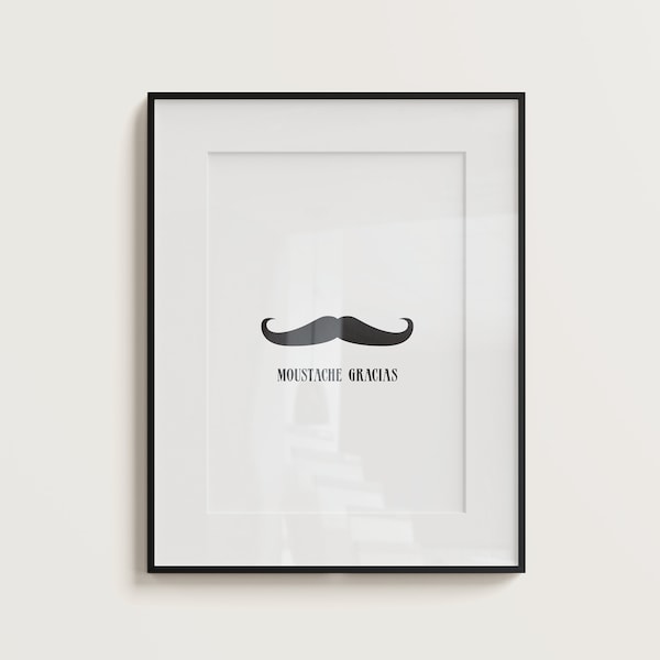 Mustache Poster - Etsy