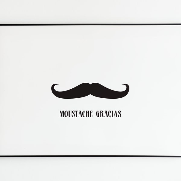 Mustache Poster - Etsy