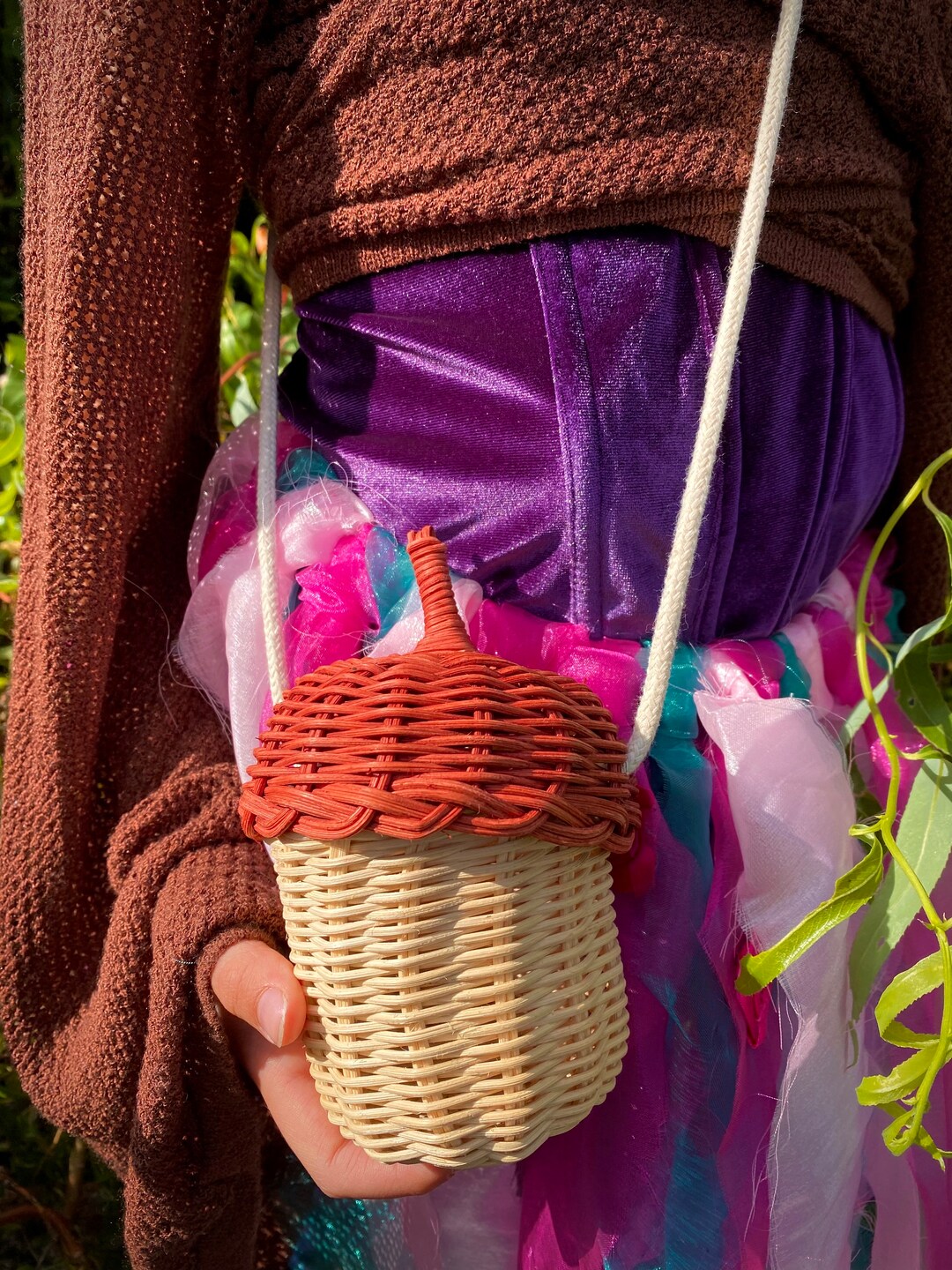 Childrens Acorn Basket Bag - Etsy