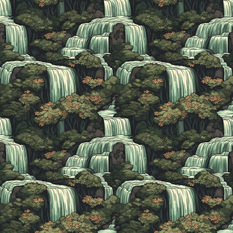 Waterfall Patterns Pack (5 Patterns) - Etsy
