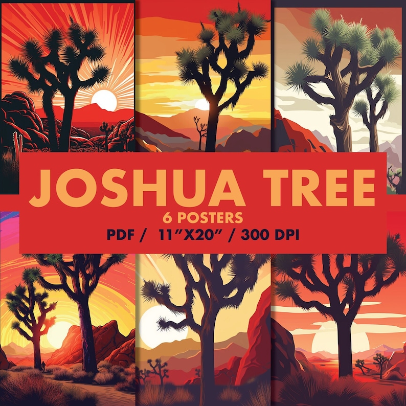 Joshua Tree Poster Pack - Etsy