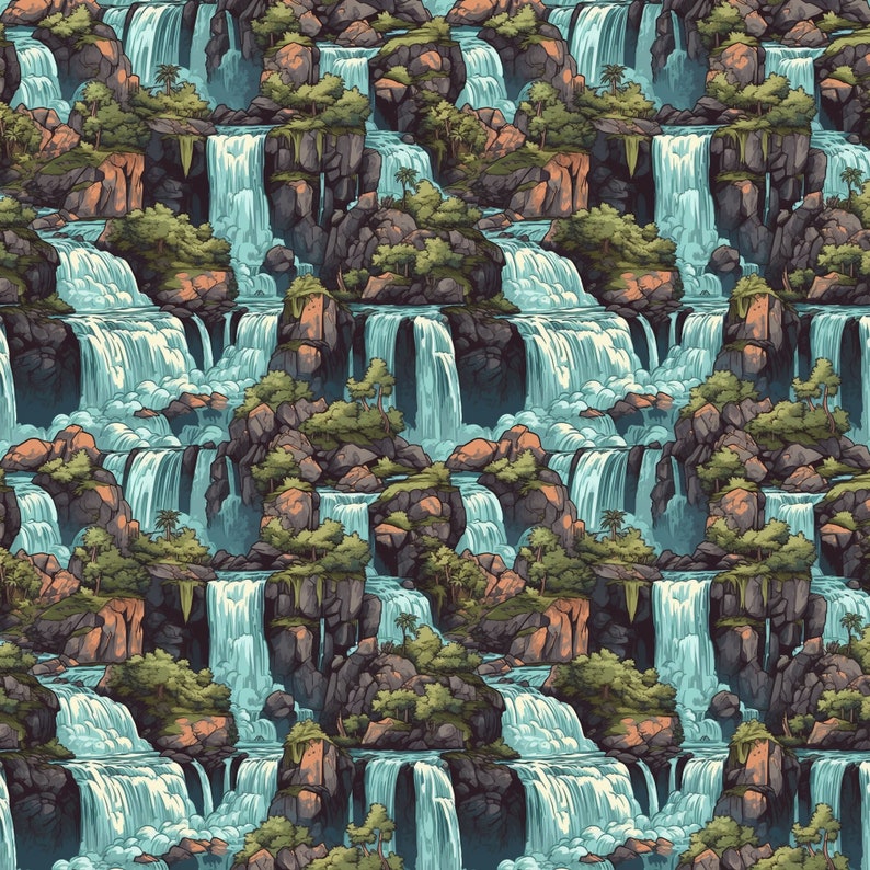 Waterfall Patterns Pack (5 Patterns) - Etsy