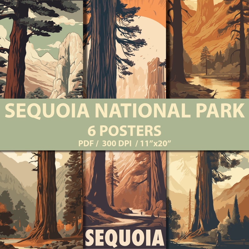 Sequoia National Park Poster Pack - Etsy