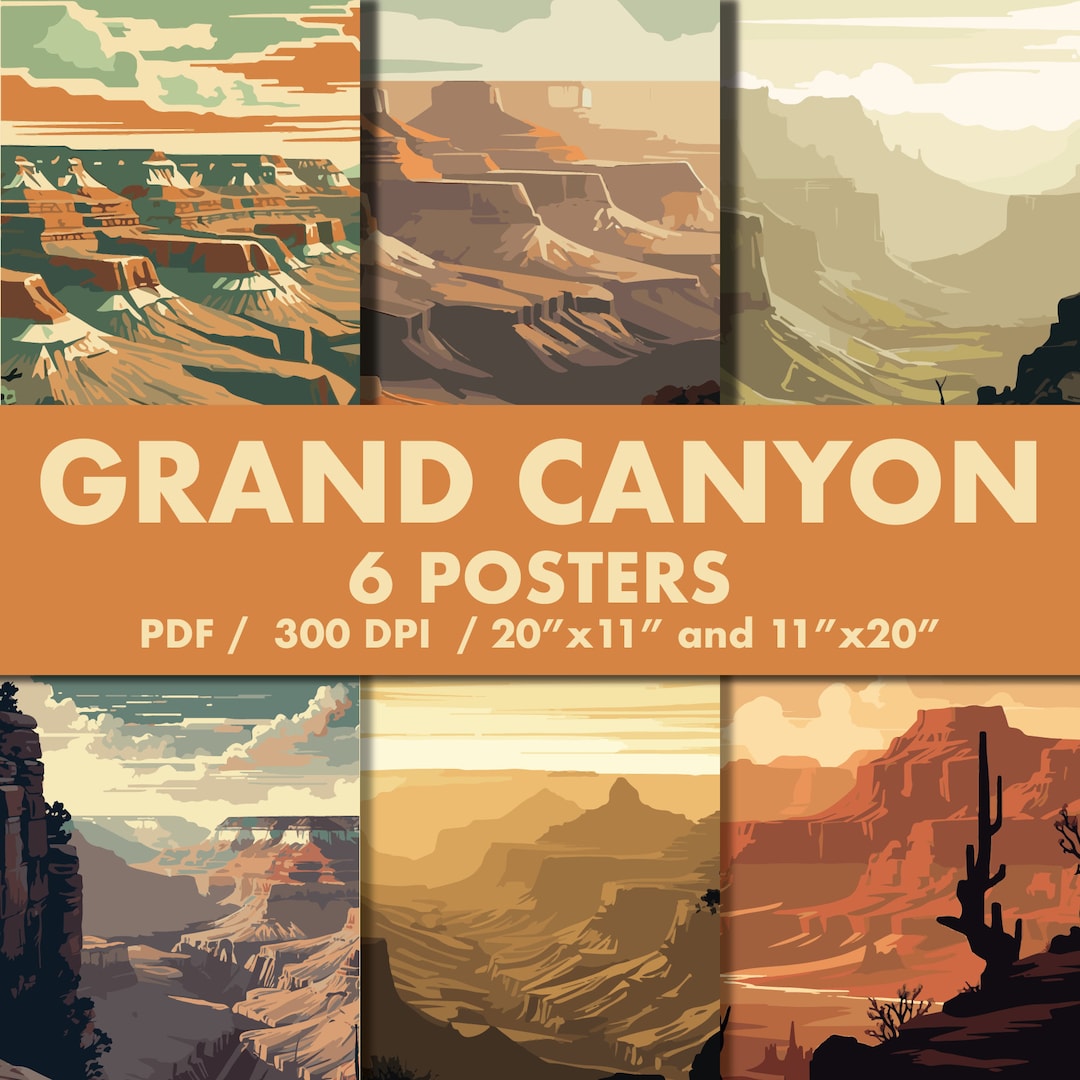 Grand Canyon Graphic Posters - Etsy