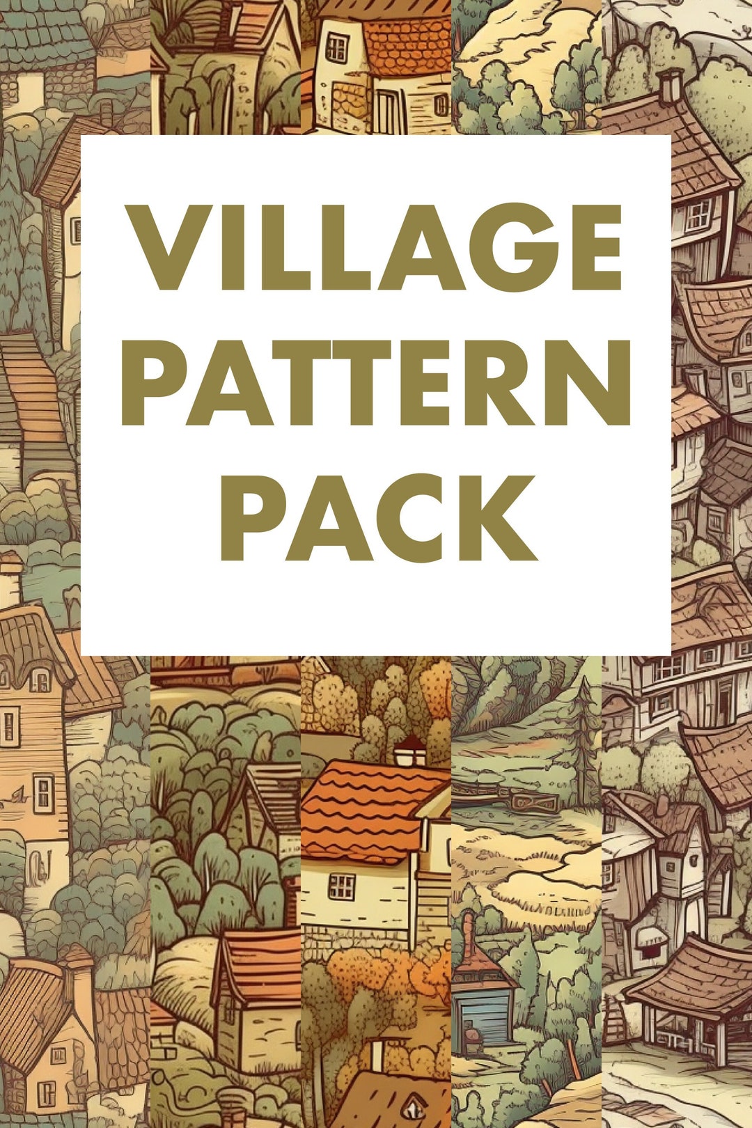 Village Pattern Pack (5 Patterns) - Etsy