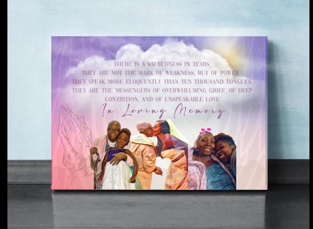 Personalized Memorial Canvas: Custom Photo Remembrance Art (digital or ...
