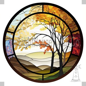 Stained Glass Autumn Clip Art 12 High Quality Jpgs - Digital Planner ...