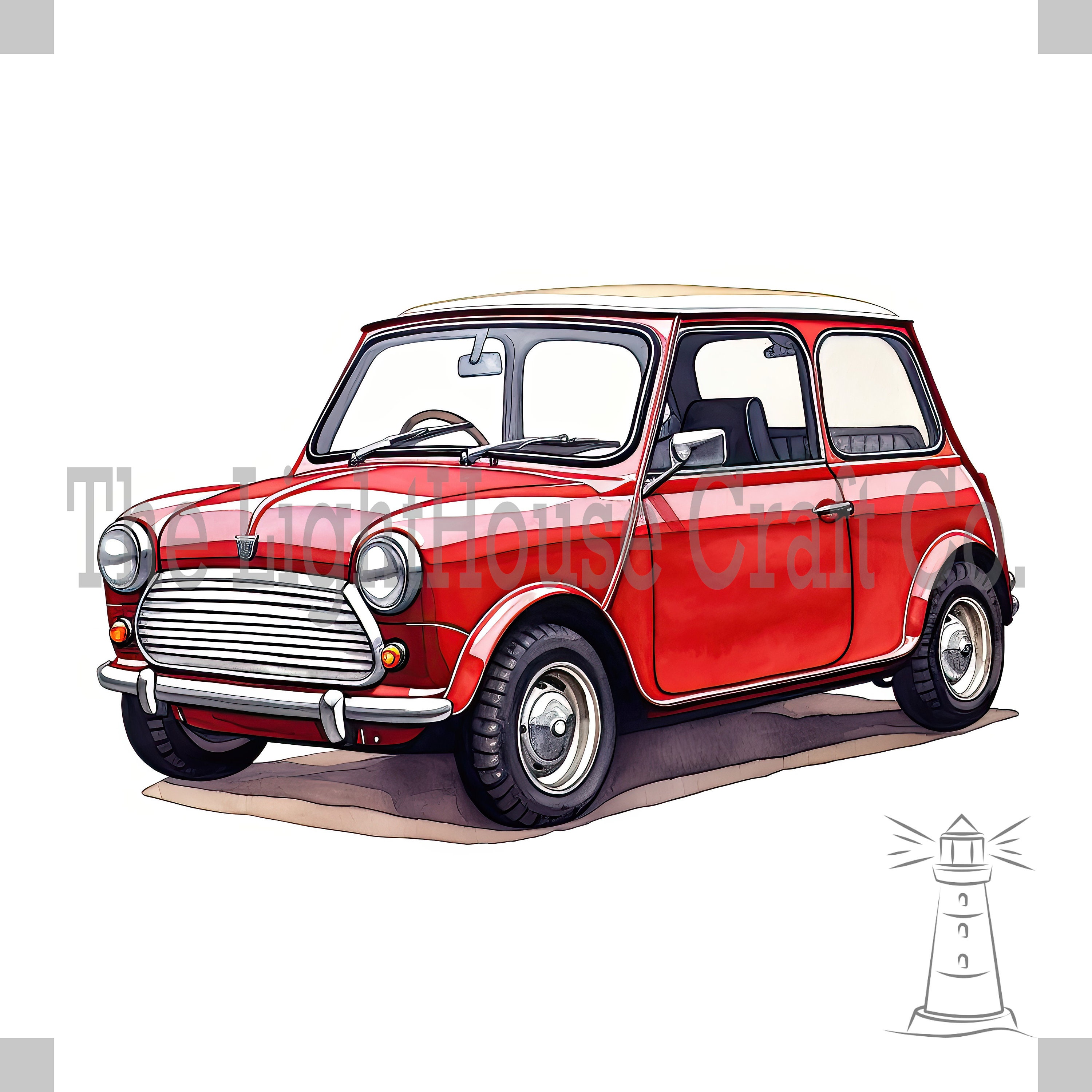 Classic Mini Clip Art 12 High Quality Jpgs - Digital Planner ...
