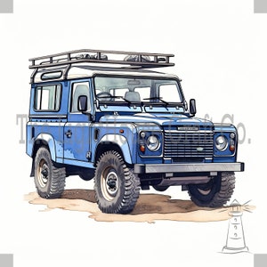 Land Rover Defender Clip Art 12 High Quality Jpgs Digital Planner ...