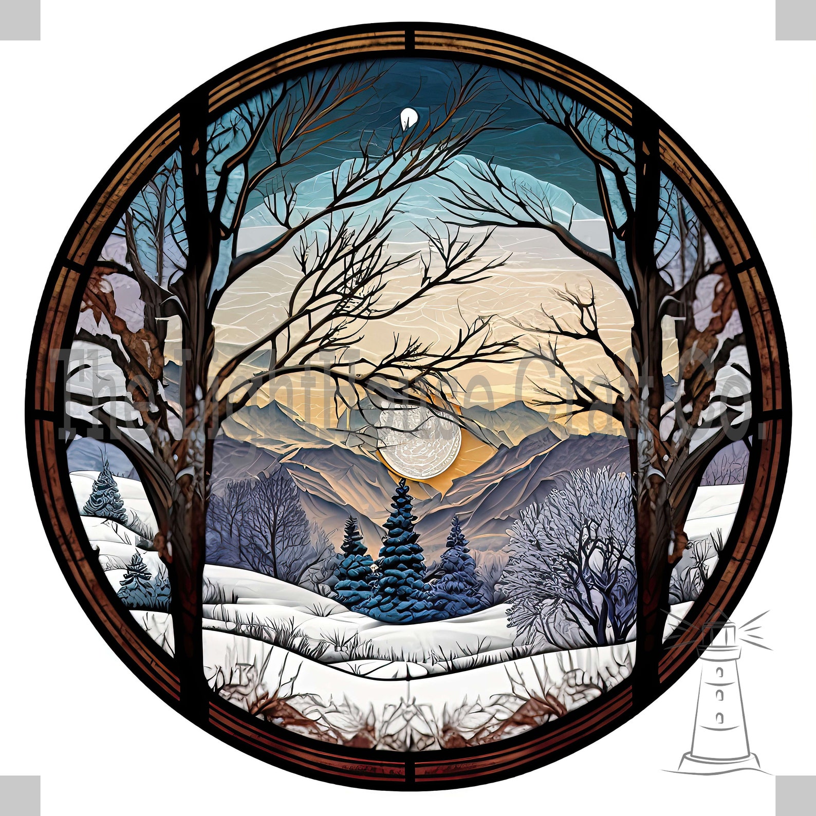 Stained Glass Winter Clip Art 12 High Quality Jpgs Digital - Etsy UK