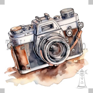 Vintage Cameras Clip Art 12 High Quality Jpgs - Digital Planner ...