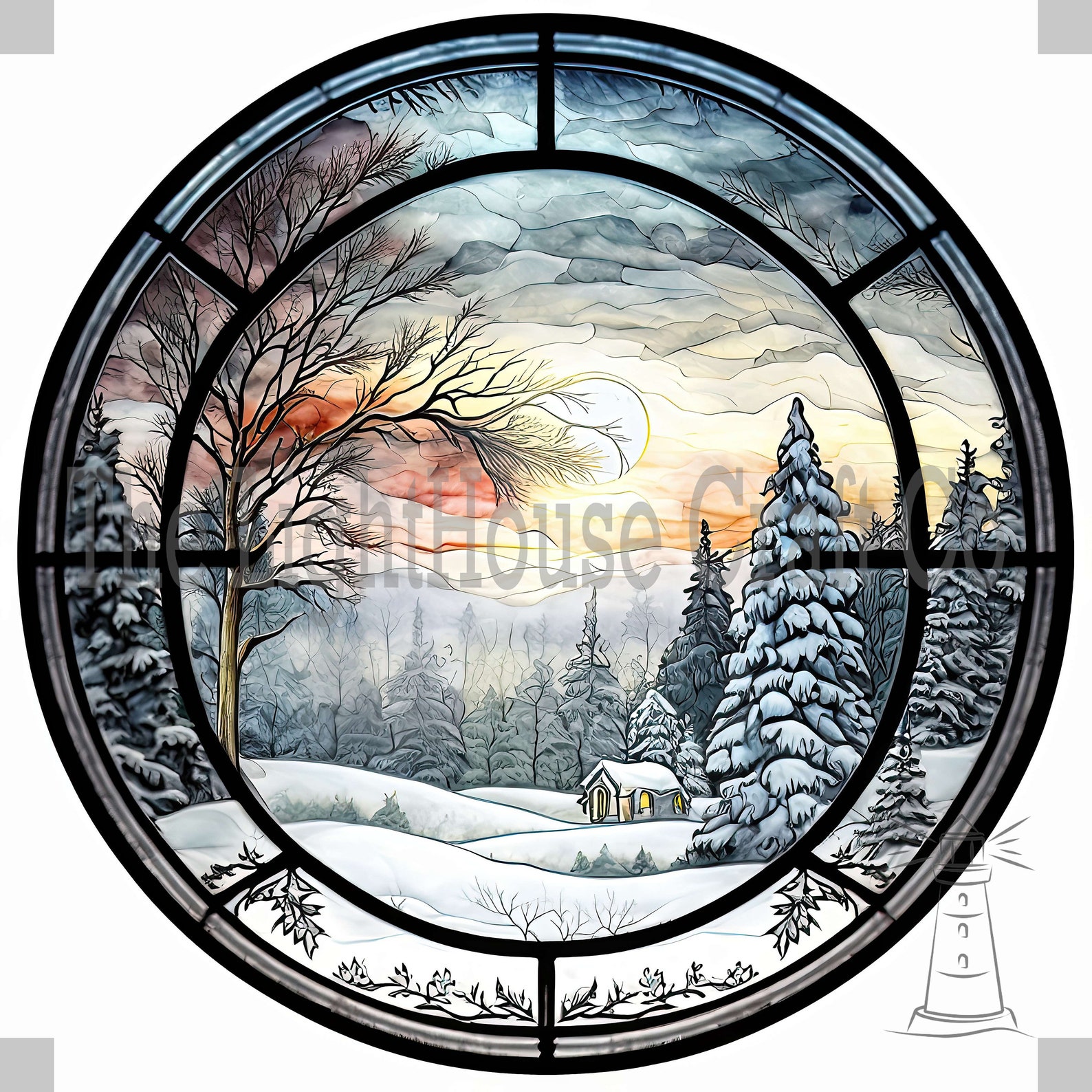 Stained Glass Winter Clip Art 12 High Quality Jpgs Digital - Etsy UK