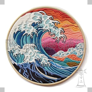 Embroidered Waves Clip Art 12 High Quality Jpgs - Digital Planner ...