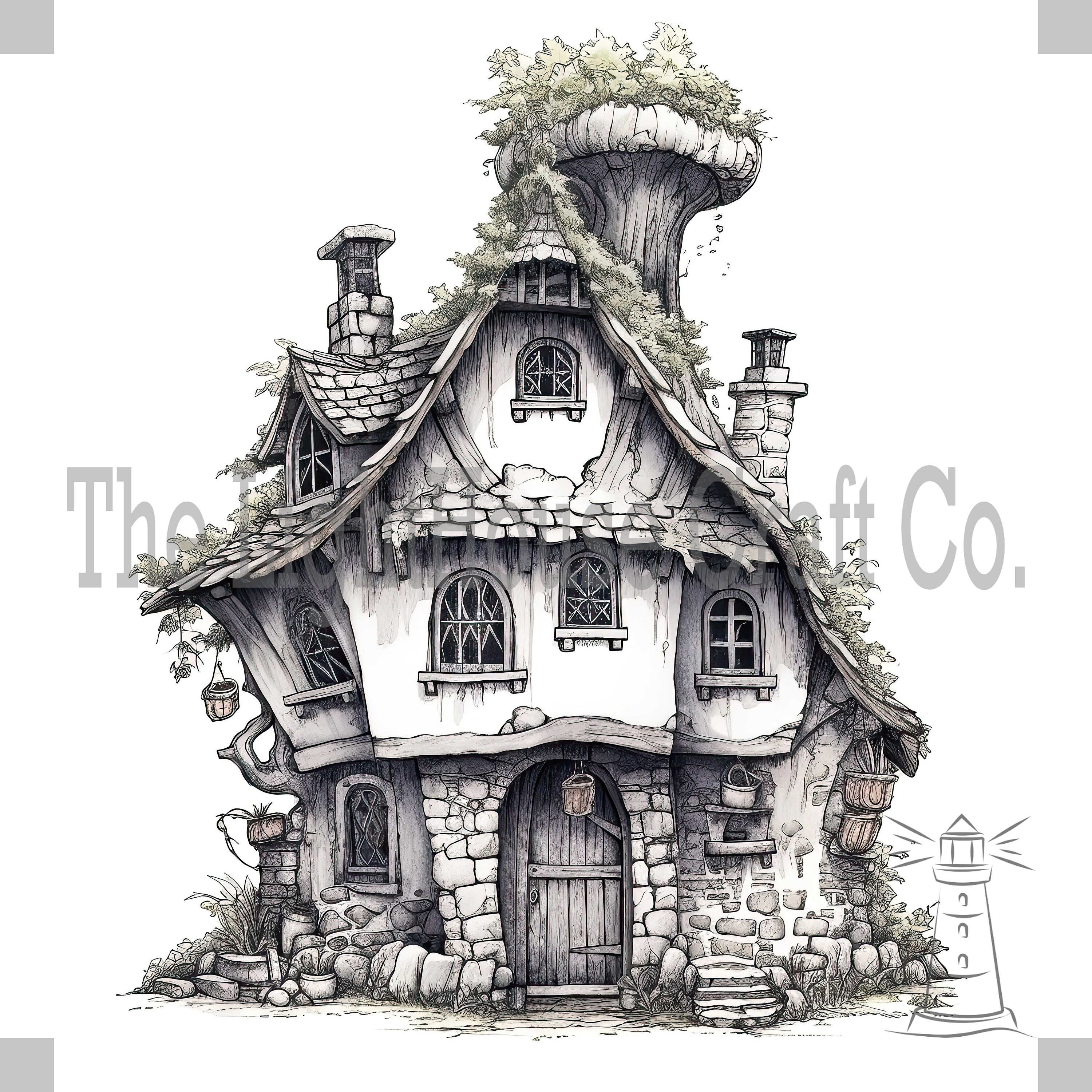 Fairy Houses Clip Art 12 High Quality Jpgs Digital Planner - Etsy UK