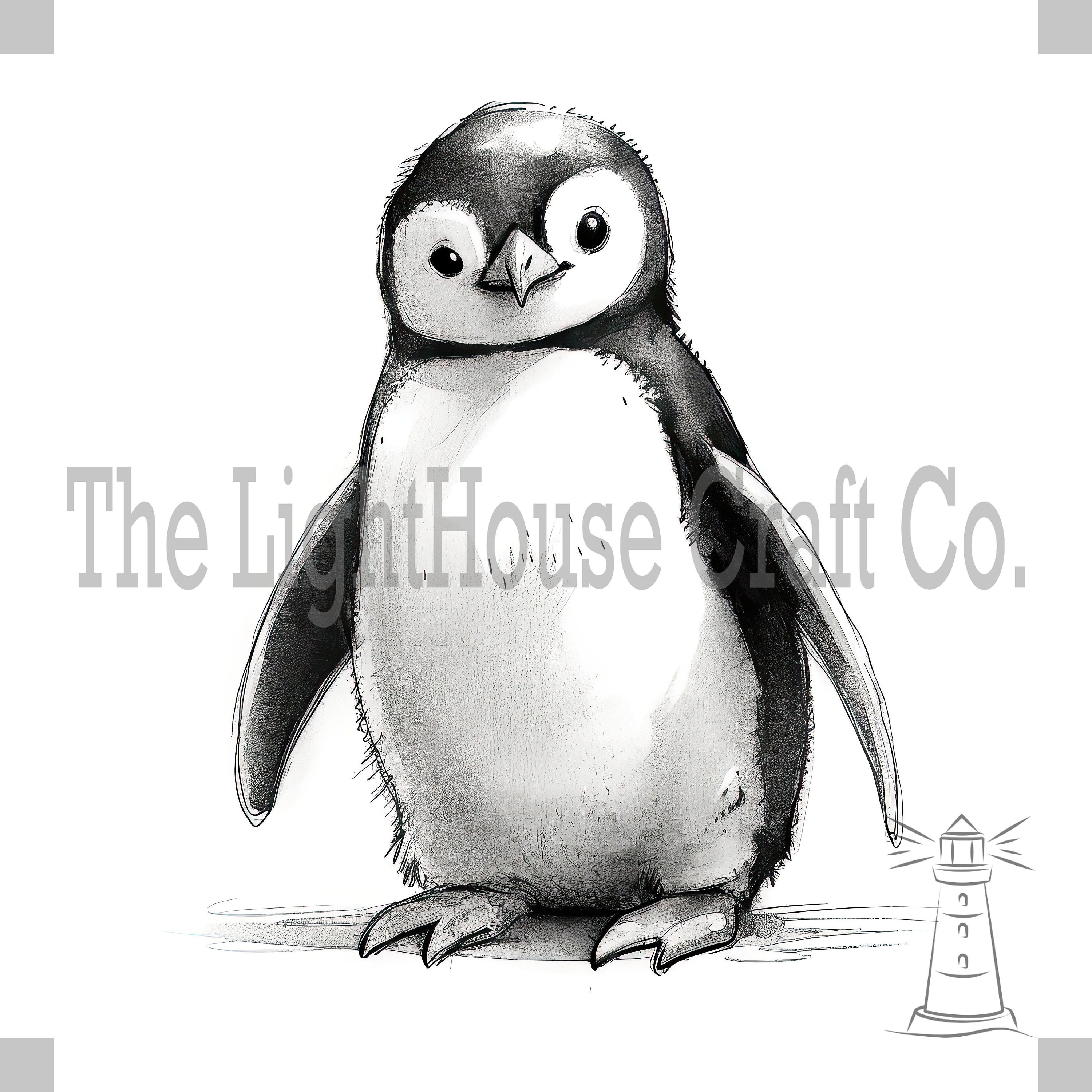 Cute Penguins Clip Art 12 High Quality Jpgs - Digital Planner ...