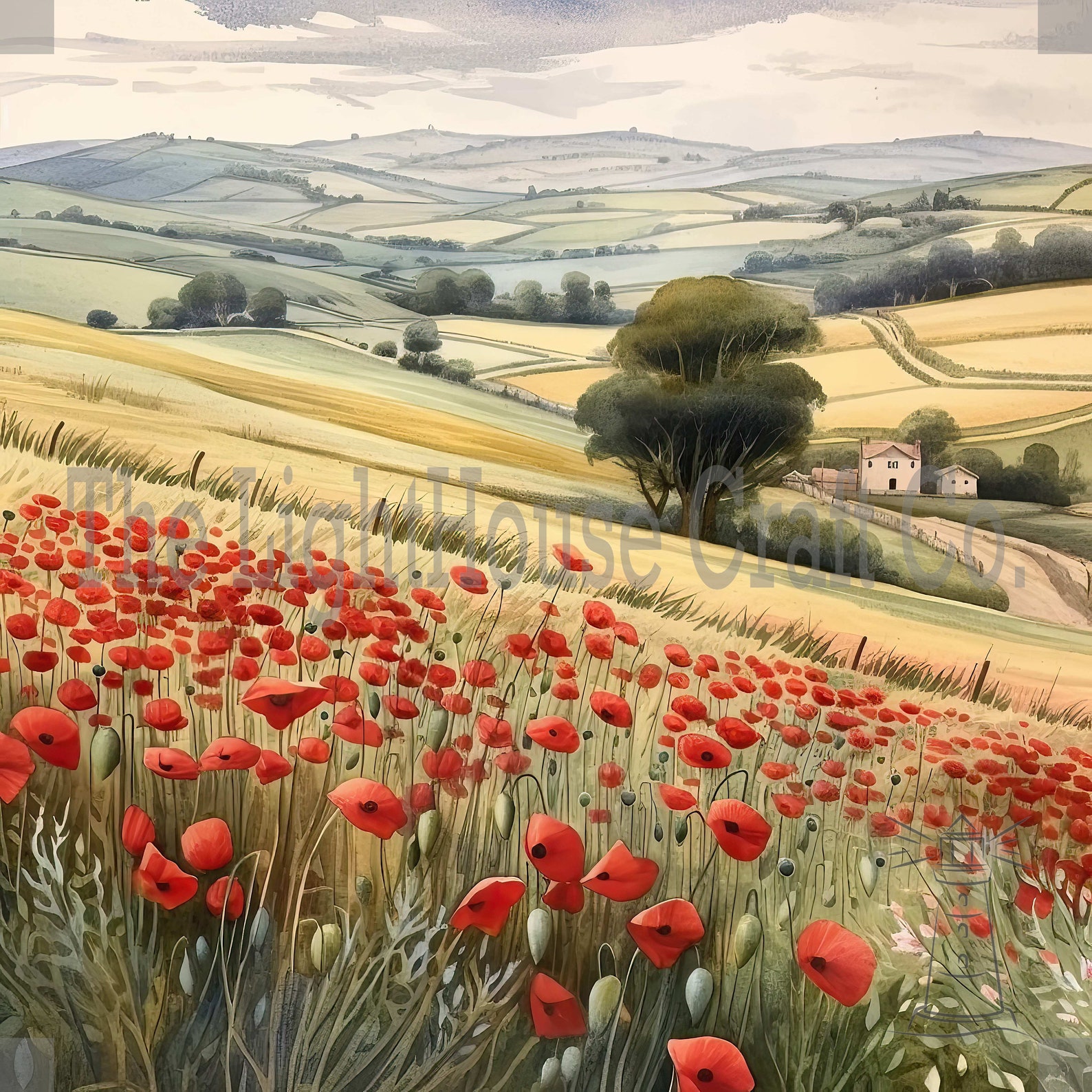 Poppy Fields Clip Art 12 High Quality Jpgs Digital Planner - Etsy