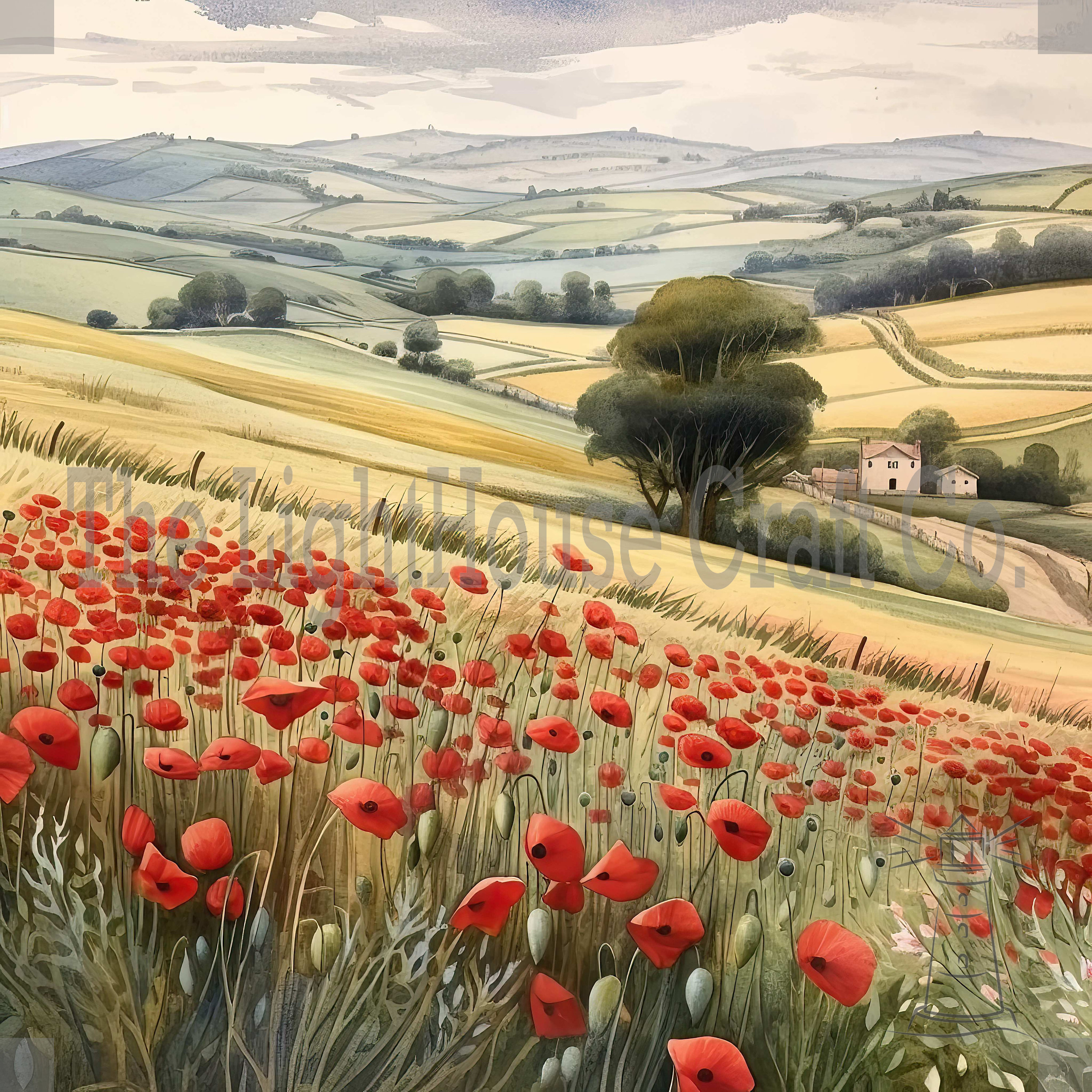 Poppy Fields Clip Art 12 High Quality Jpgs Digital Planner - Etsy