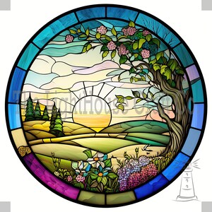 Stained Glass Summer Clip Art 12 High Quality Jpgs - Digital Planner ...