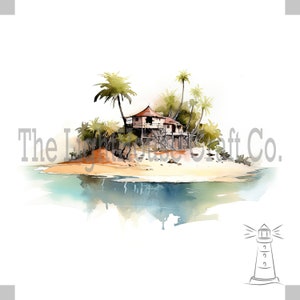 Desert Island Clip Art 12 High Quality Jpgs - Digital Planner ...