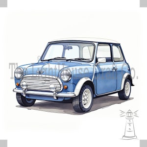 Classic Mini Clip Art 12 High Quality Jpgs - Digital Planner ...