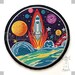 Embroidered Space Clip Art 12 High Quality Jpgs - Digital Planner ...