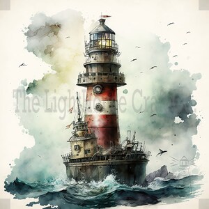 Steampunk Lighthouse Clip Art 12 High Quality Jpgs - Digital Planner ...