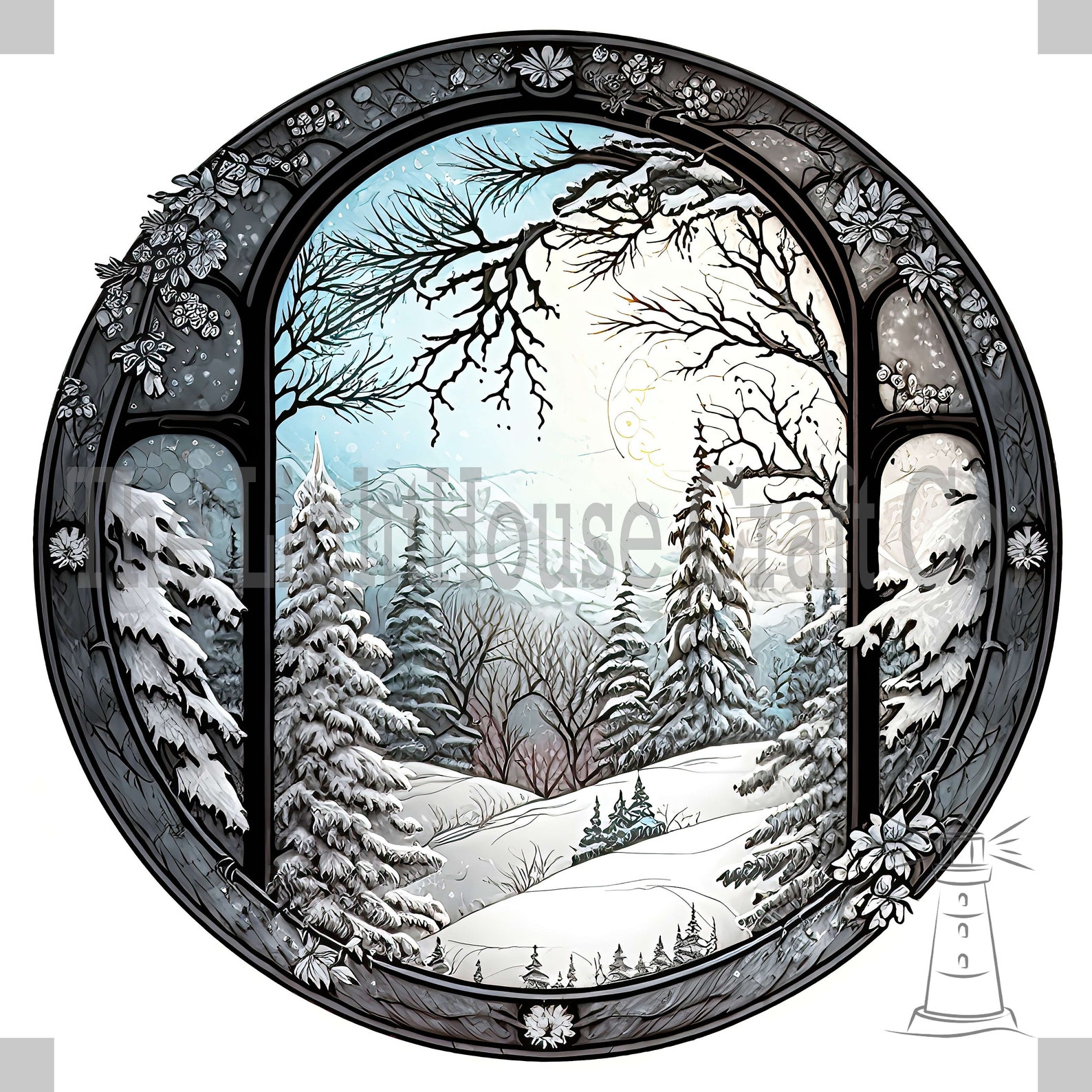 Stained Glass Winter Clip Art 12 High Quality Jpgs Digital - Etsy UK