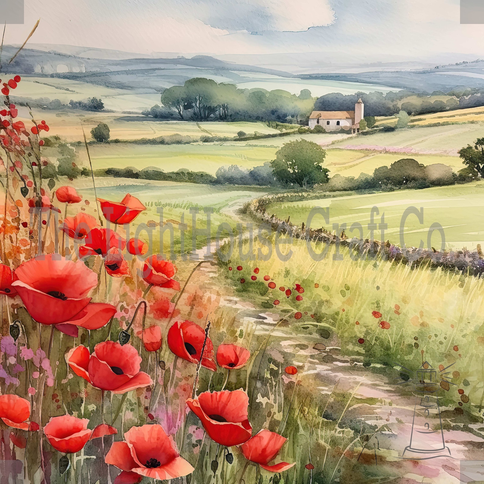 Poppy Fields Clip Art 12 High Quality Jpgs Digital Planner - Etsy