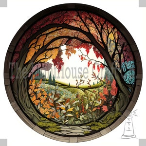 Stained Glass Autumn Clip Art 12 High Quality Jpgs - Digital Planner ...
