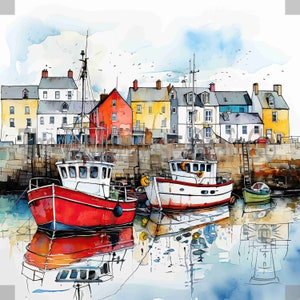 Seaside Harbour Clip Art 12 High Quality Jpgs - Digital Planner ...