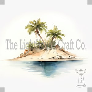 Desert Island Clip Art 12 High Quality Jpgs - Digital Planner ...