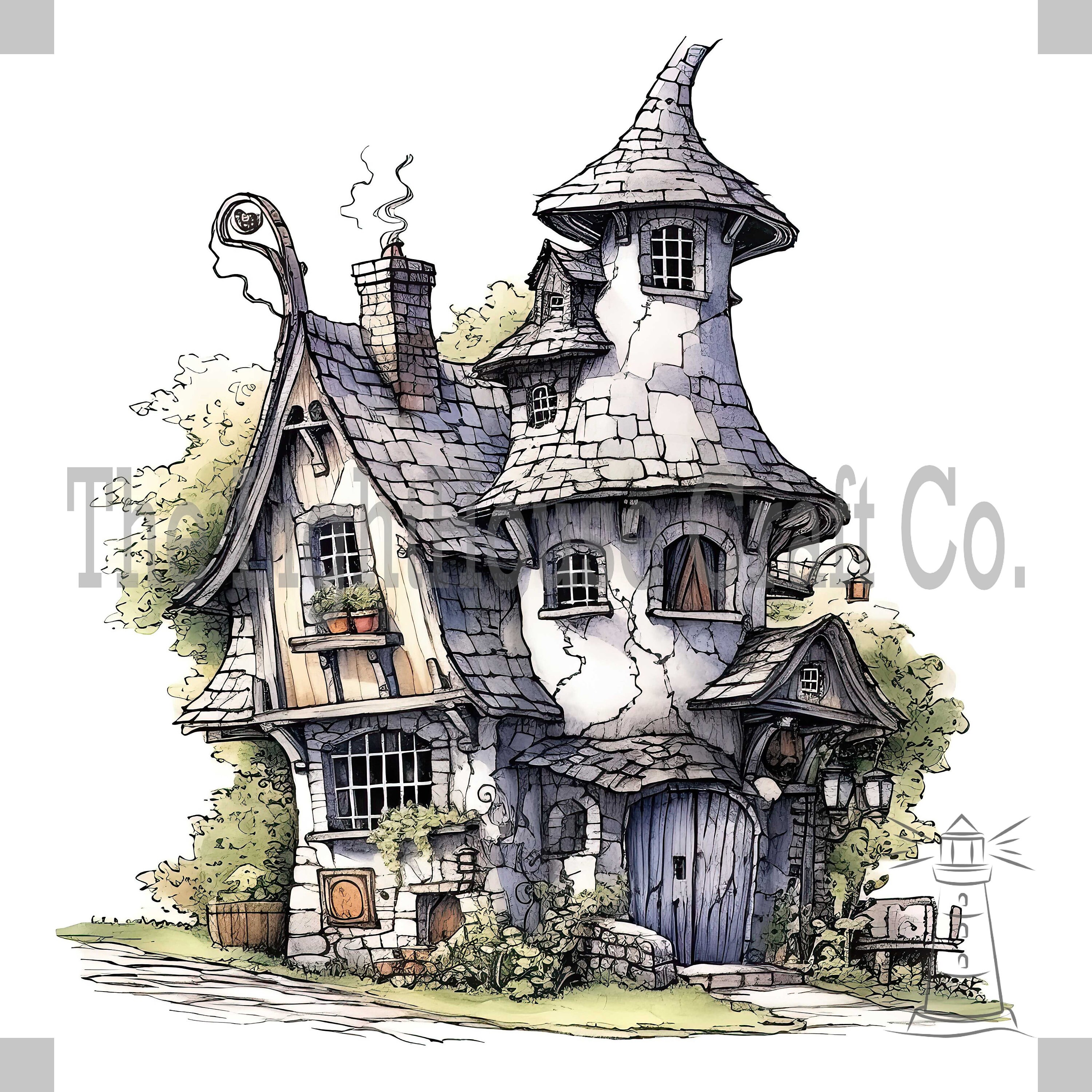 Fairy Houses Clip Art 12 High Quality Jpgs Digital Planner - Etsy UK