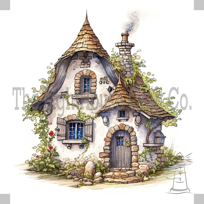 Fairy Houses Clip Art 12 High Quality Jpgs Digital Planner - Etsy UK
