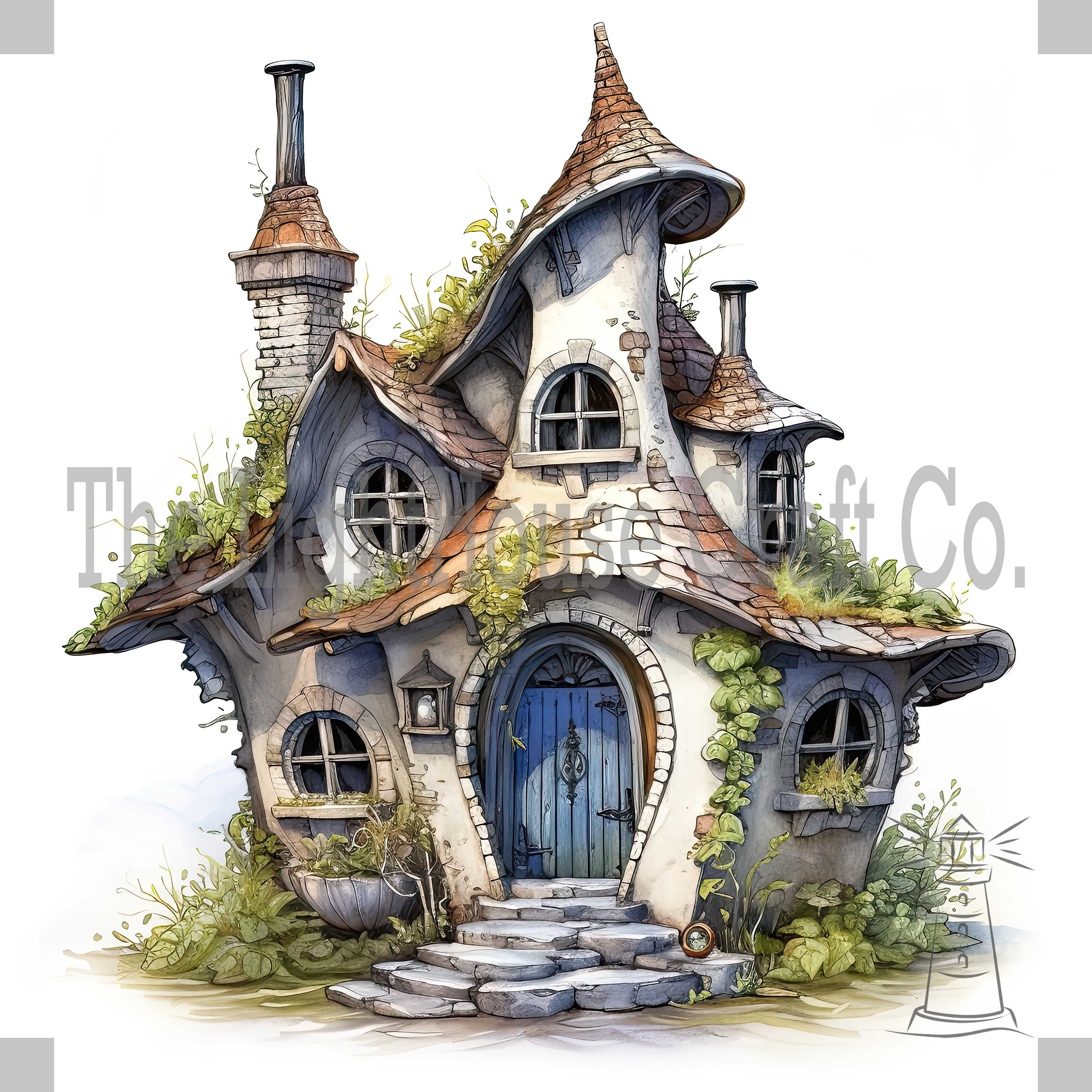 Fairy Houses Clip Art 12 High Quality Jpgs Digital Planner - Etsy UK