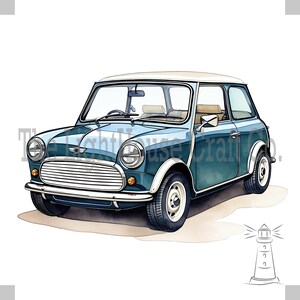 Classic Mini Clip Art 12 High Quality Jpgs - Digital Planner ...