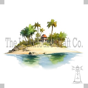 Desert Island Clip Art 12 High Quality Jpgs - Digital Planner ...
