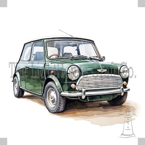 Classic Mini Clip Art 12 High Quality Jpgs - Digital Planner ...
