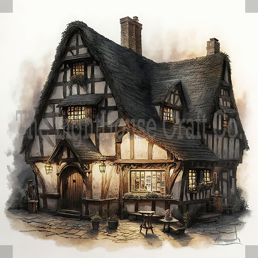Medieval Taverns Clip Art 12 High Quality Jpgs Digital Planner ...