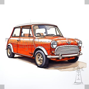 Classic Mini Clip Art 12 High Quality Jpgs - Digital Planner ...
